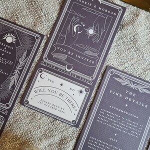 Unique Tarot Card Invitation, Personalised Invitation RSVP Card for ...