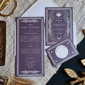 Unique Tarot Card Invitation, Personalised Invitation RSVP Card for ...