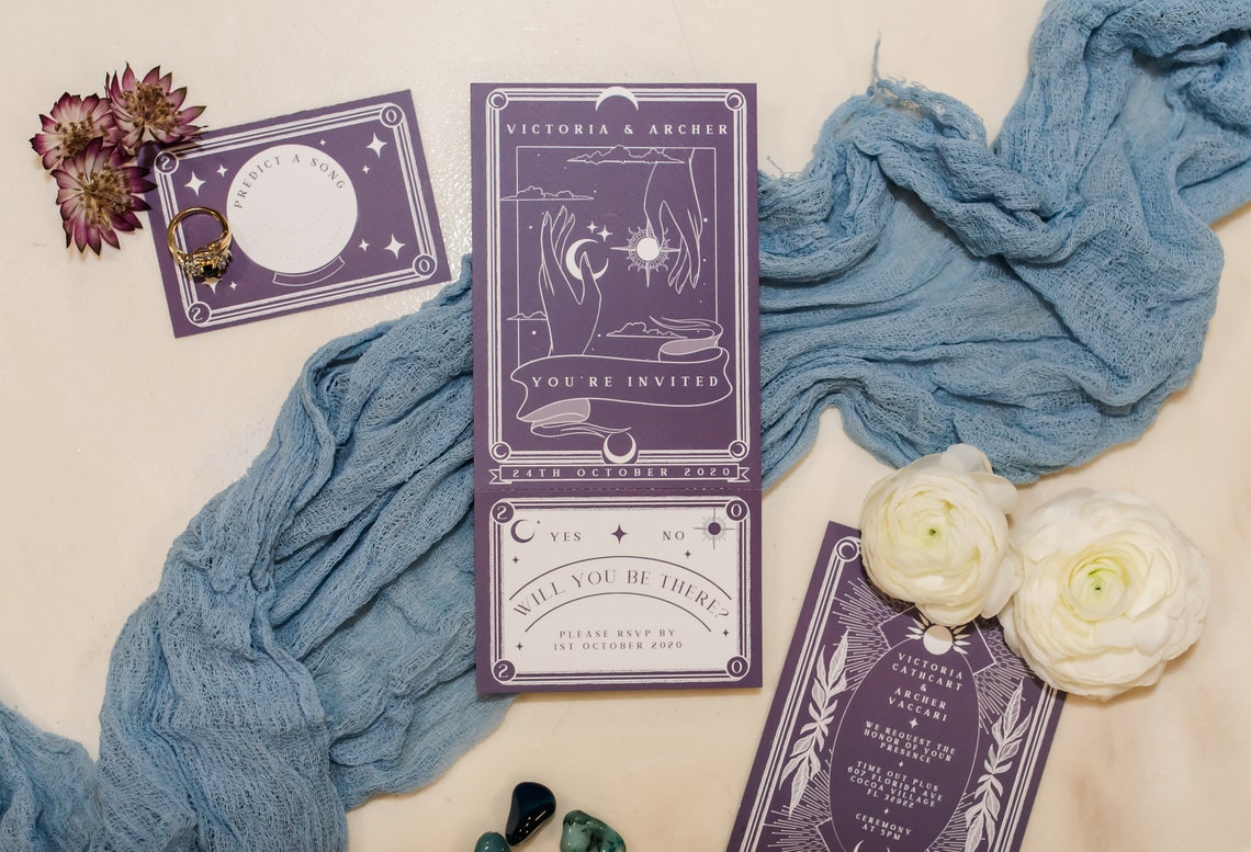 Unique Tarot Card Invitation Personalised Invitation RSVP - Etsy