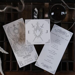 Romeo and Juliet Inspired Gothic Romance 3-piece Tarot Card Invitation ...