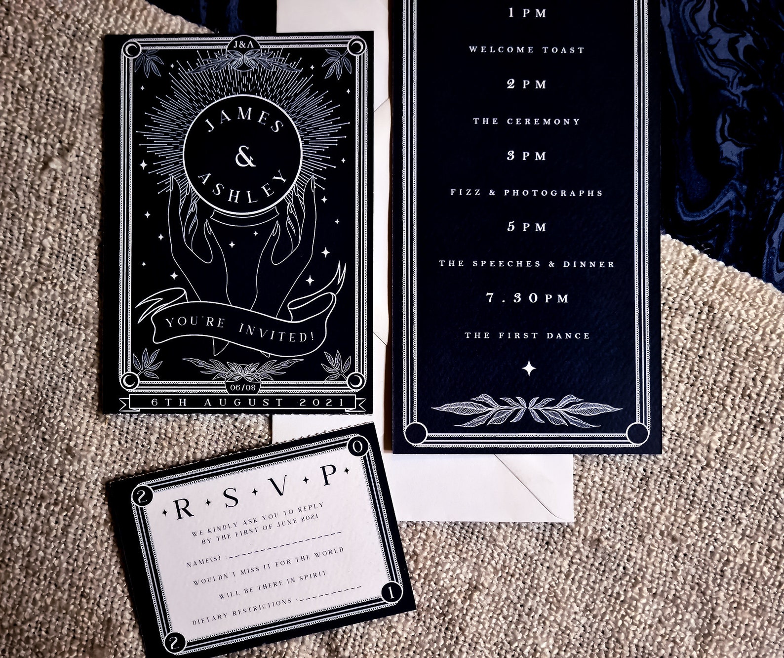 Unique Tarot Card Invitation Personalised Invitation RSVP - Etsy