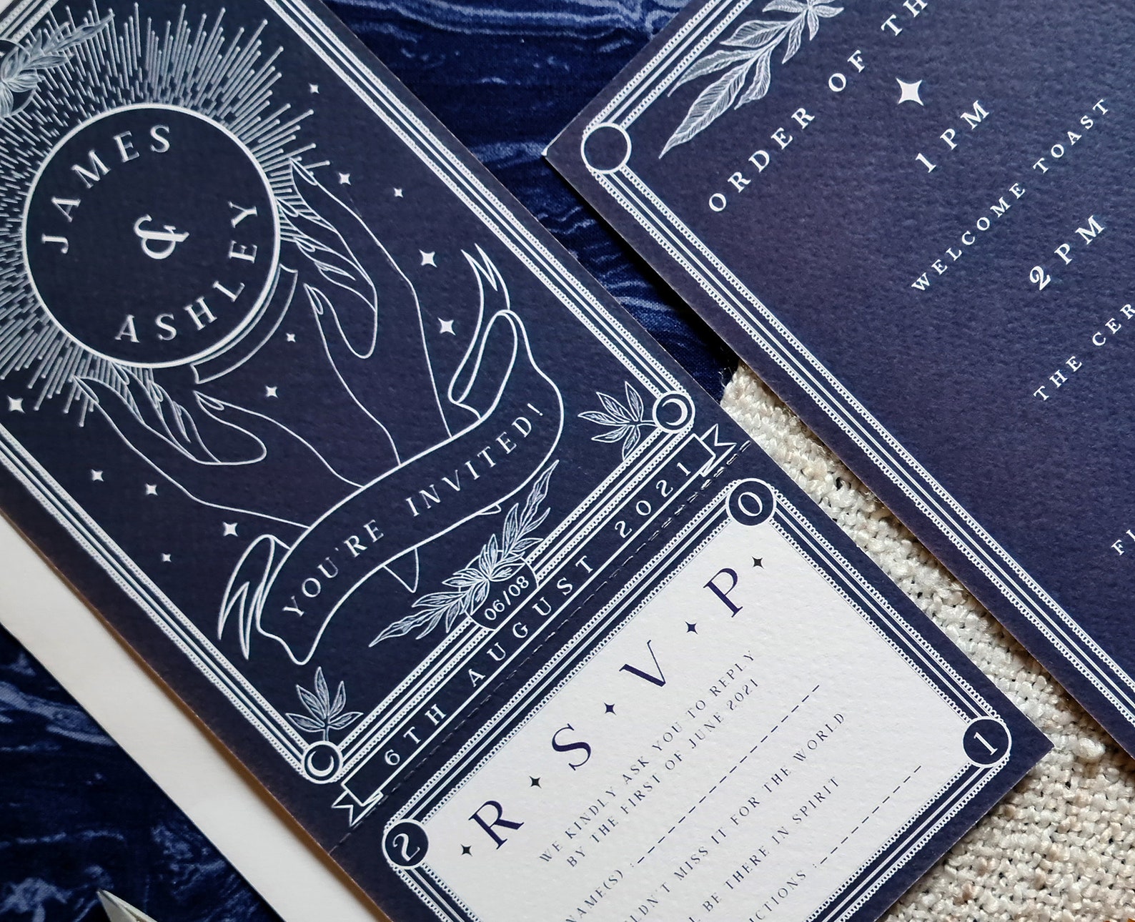 Unique Tarot Card Invitation, Personalised Invitation RSVP Card for ...