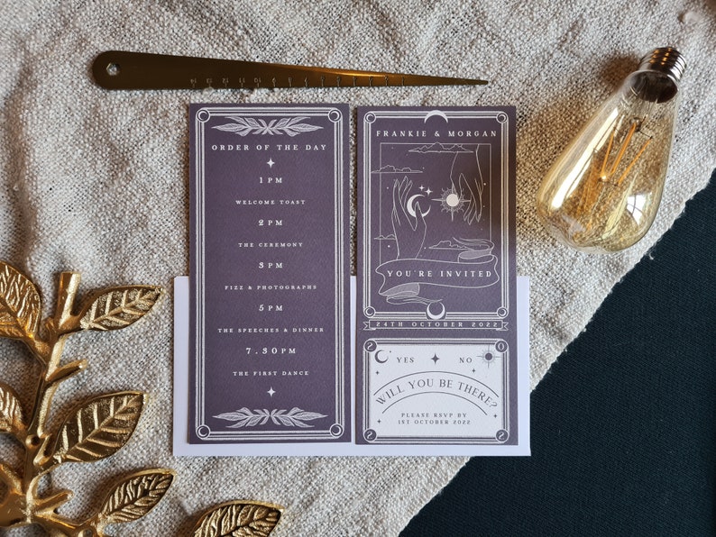 Unique Tarot Card Invitation Personalised Invitation RSVP - Etsy