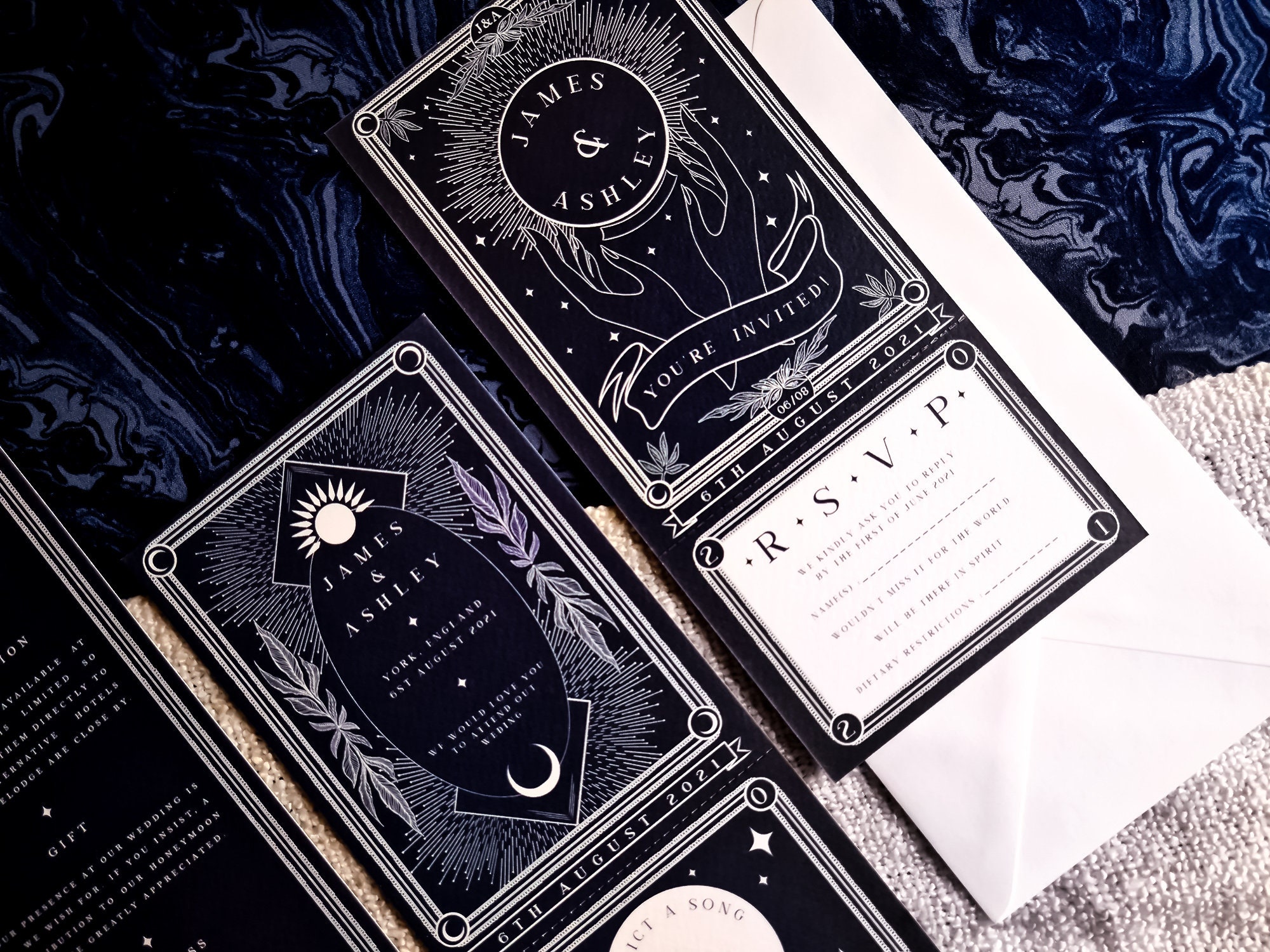 Unique Tarot Card Invitation Personalised Invitation RSVP - Etsy UK