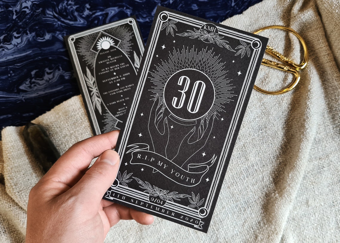 Unique Tarot Card Birthday Party Invitation Personalised Save - Etsy