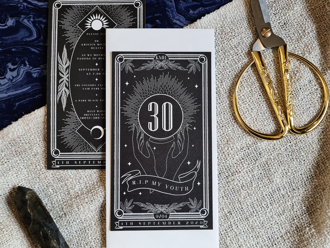 Unique Tarot Card Birthday Party Invitation Personalised Save - Etsy