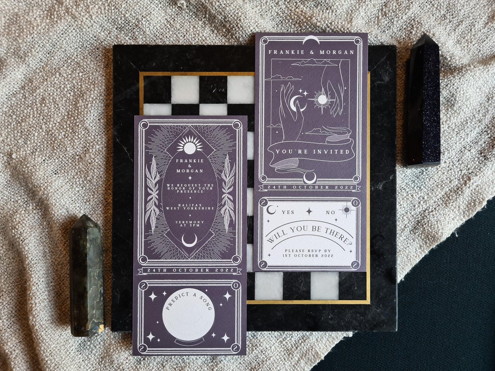 Unique Tarot Card Invitation, Personalised Invitation RSVP Card for ...