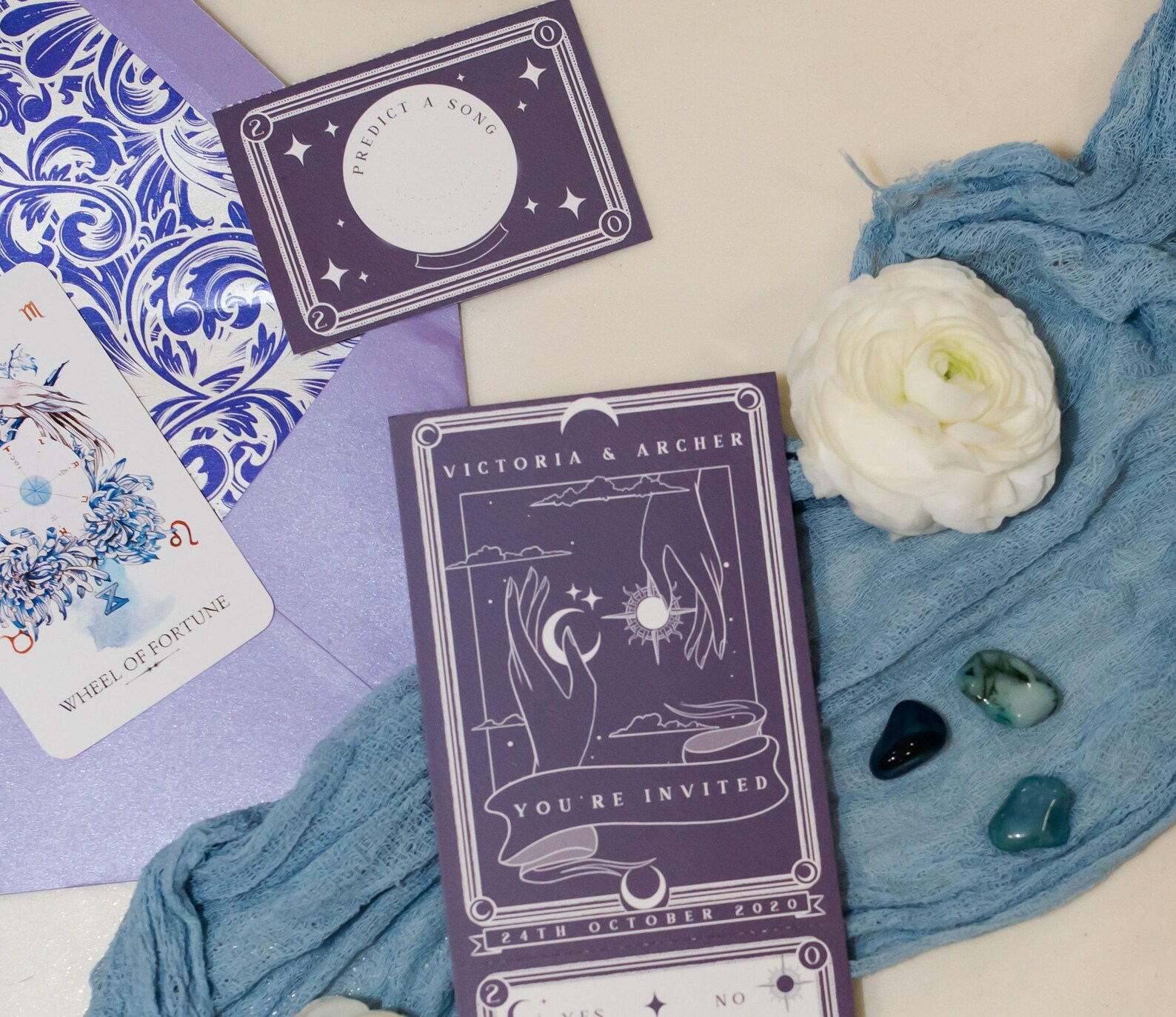 Unique Tarot Card Invitation, Personalised Invitation RSVP Card for ...
