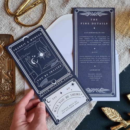 Unique Tarot Card Invitation Personalised Invitation RSVP - Etsy