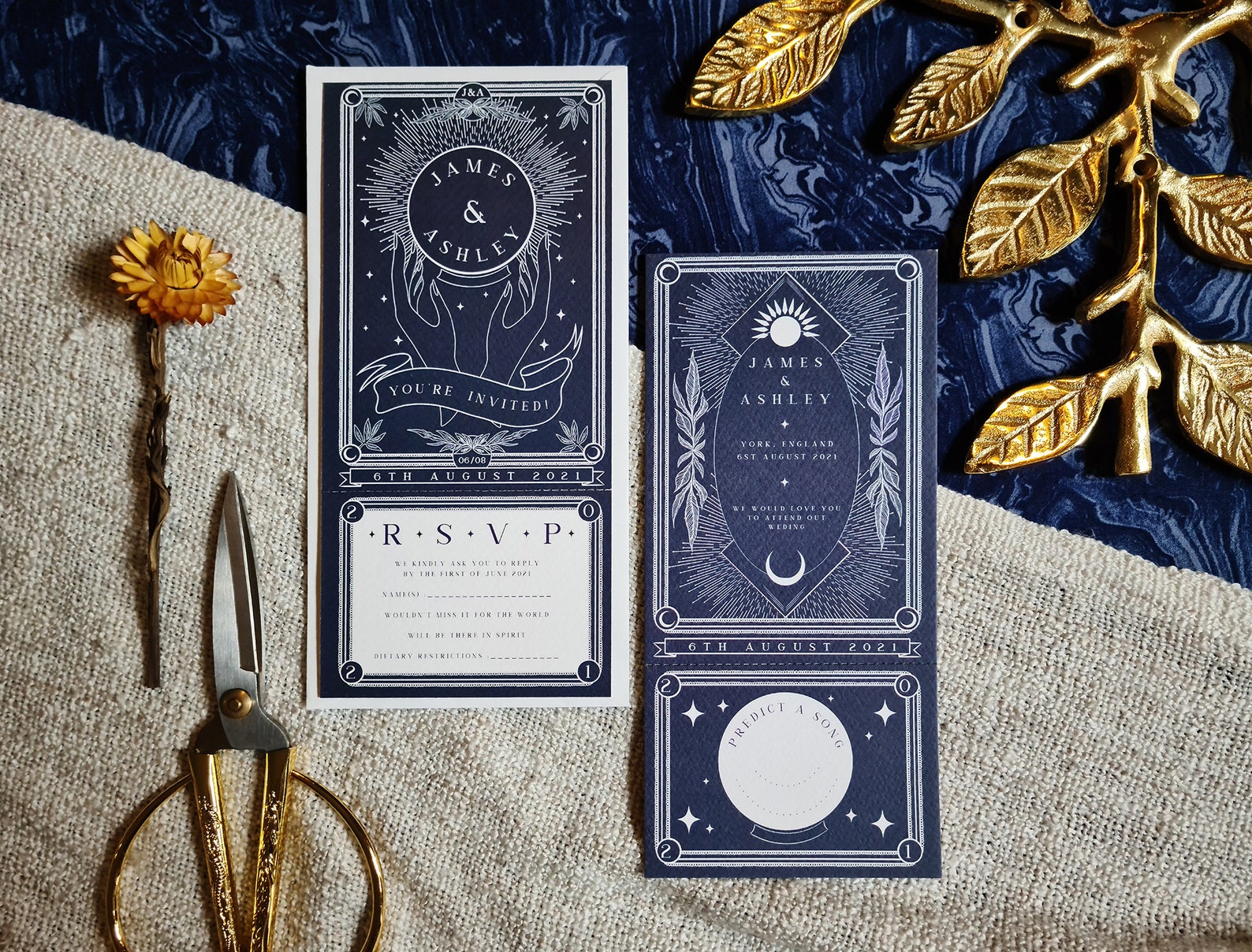 Unique Tarot Card Invitation, Personalised Invitation RSVP Card for ...