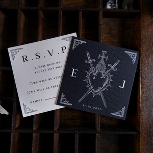Romeo and Juliet Inspired Gothic Romance 3-piece Tarot Card Invitation ...