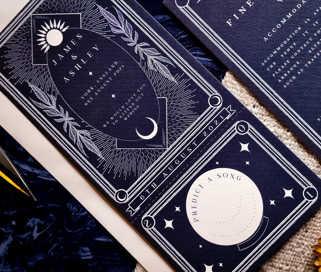 Unique Tarot Card Invitation, Personalised Invitation RSVP Card for ...