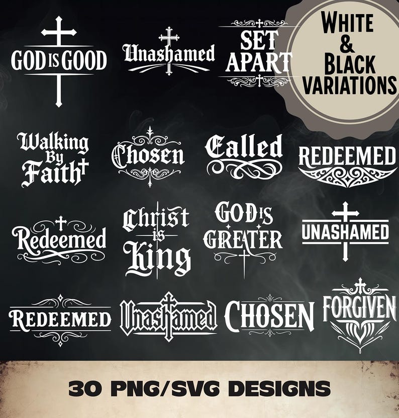 Christian Streetwear SVG Bundle | Gothic Faith Designs (digital ...
