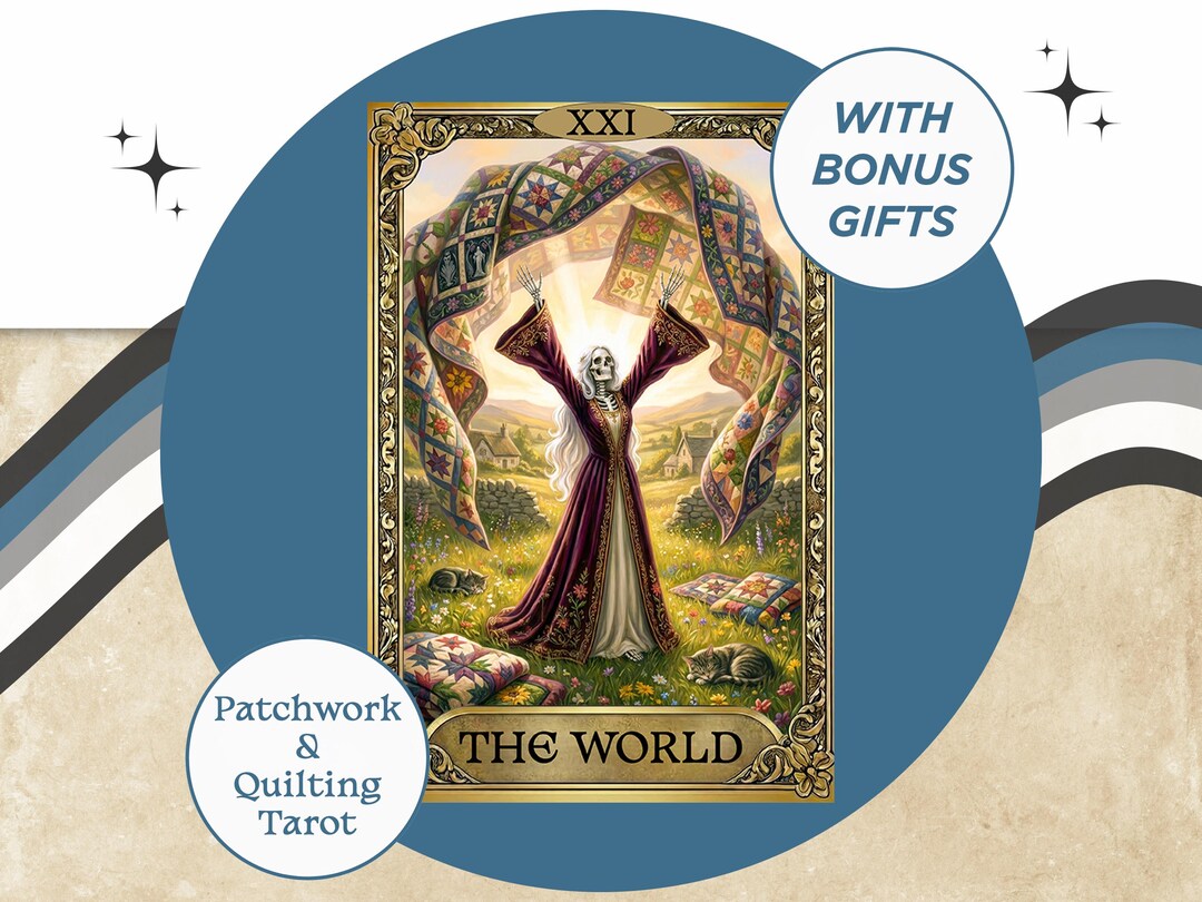 The World Tarot Card – Patchwork & Quilting Major Arcana | Whimsical ...