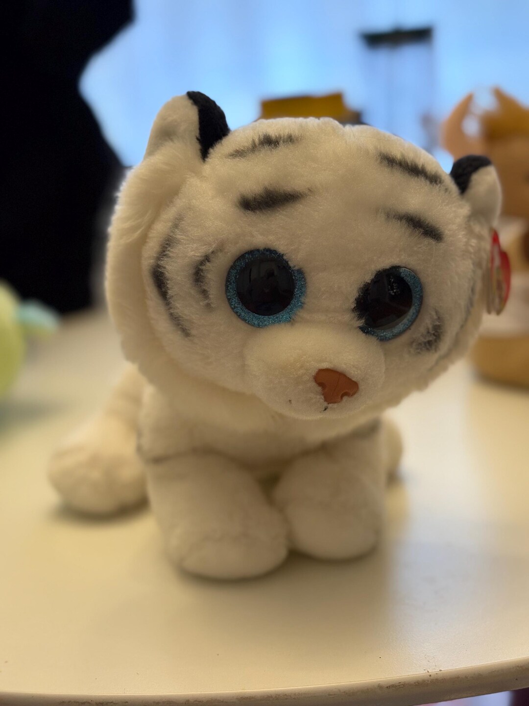 Rare Ty Classic “tundra” White Tiger Plush From the Velvety™ Collection ...