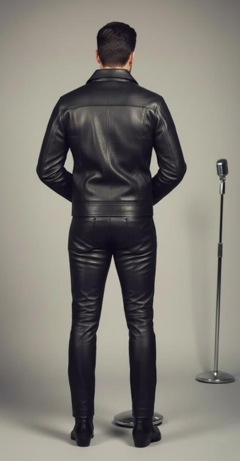 Real Elvis Presley Costume | 1968 Comeback Special Black Leather Suit ...