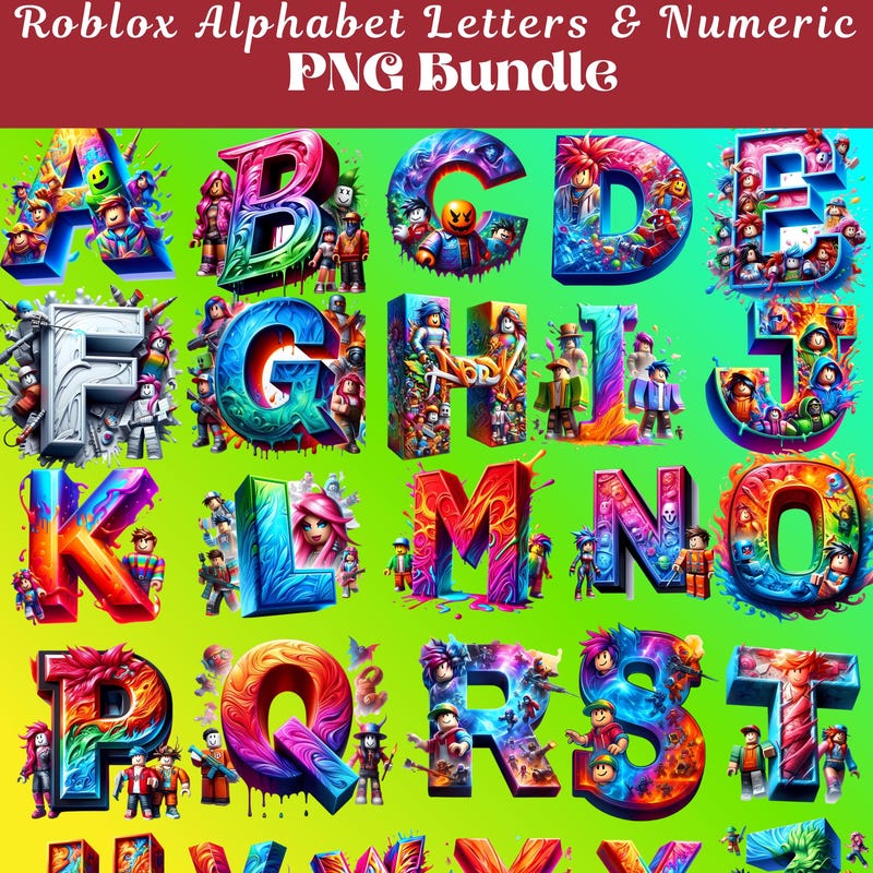 3d Roblox Letters - Etsy