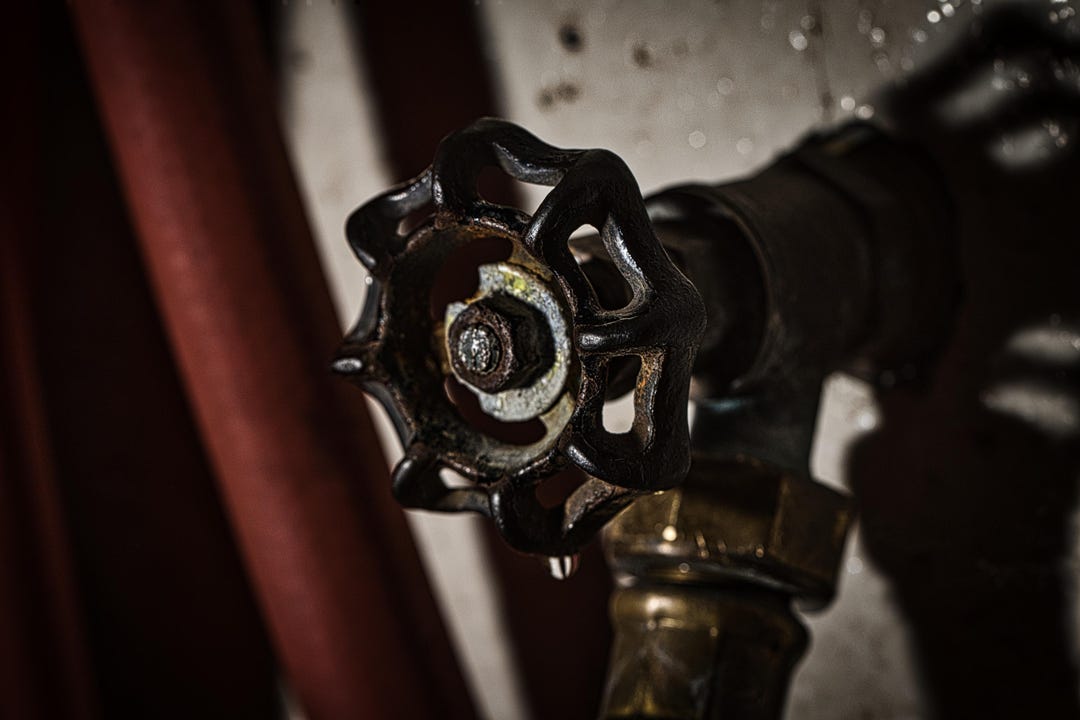Steampunk Wall Art | Industrial Faucet Valve Print | Dark Moody ...