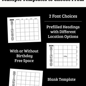 2026 Vision Board Bingo Card Planner Journal Printable PDF (goals - New ...