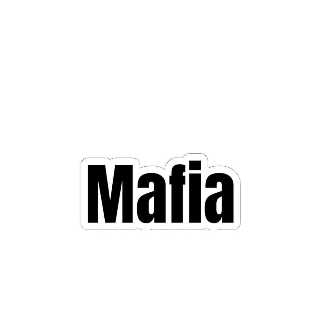 Mafia Text Sticker | Kiss-cut Vinyl Decal, Black White Laptop Sticker ...