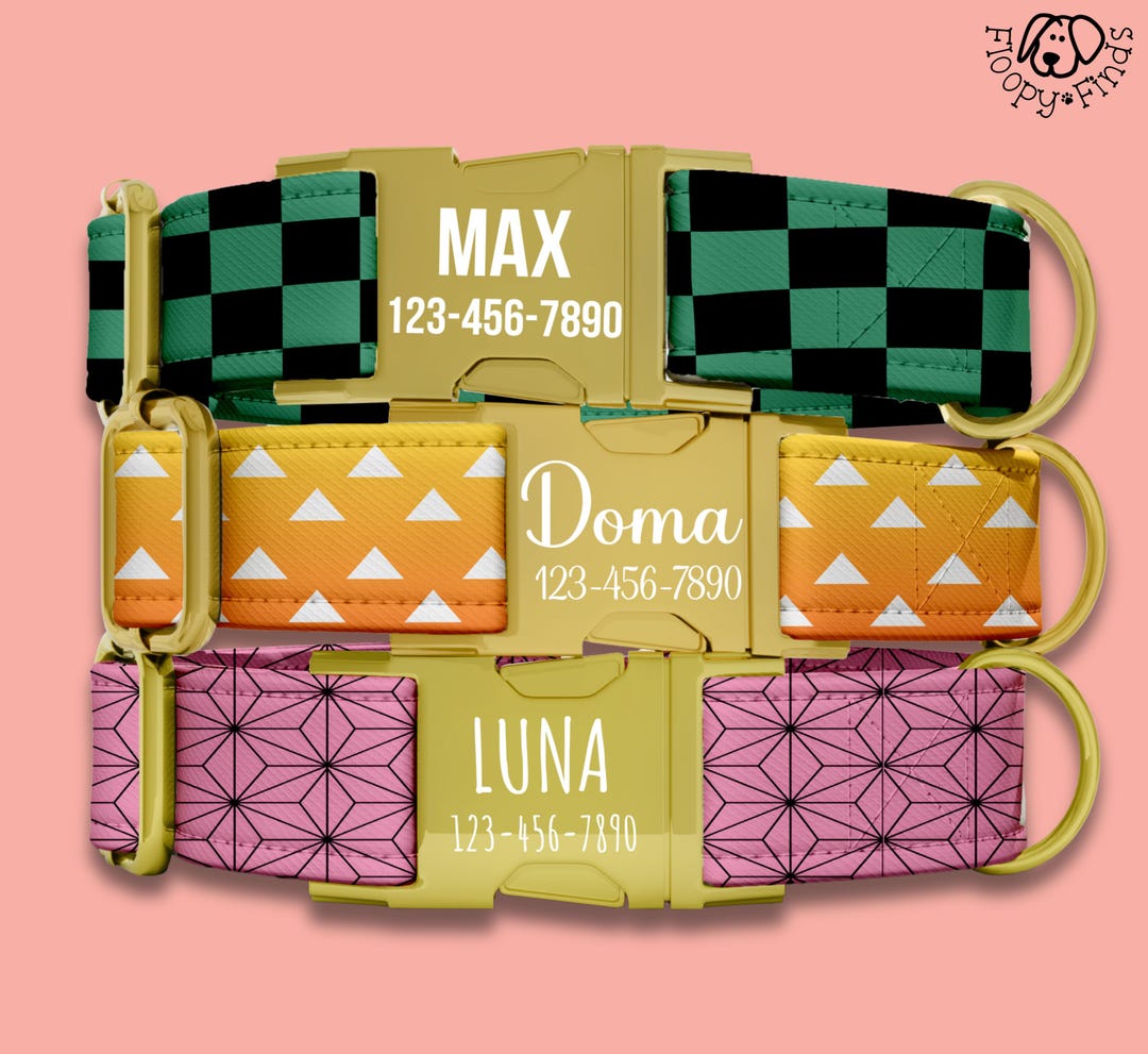 Anime Dog Collar Personalized Gift for Anime Lover Collar Leash Set ...