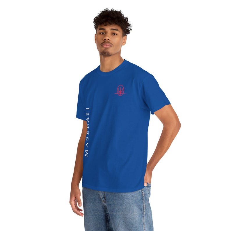 Maserati Vertical Logo Tee | Black Short Sleeve Shirt - Etsy