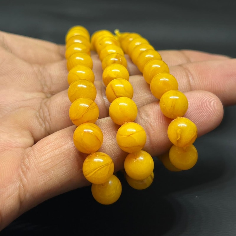 Butterscotch amber rondelle beads - Etsy.de