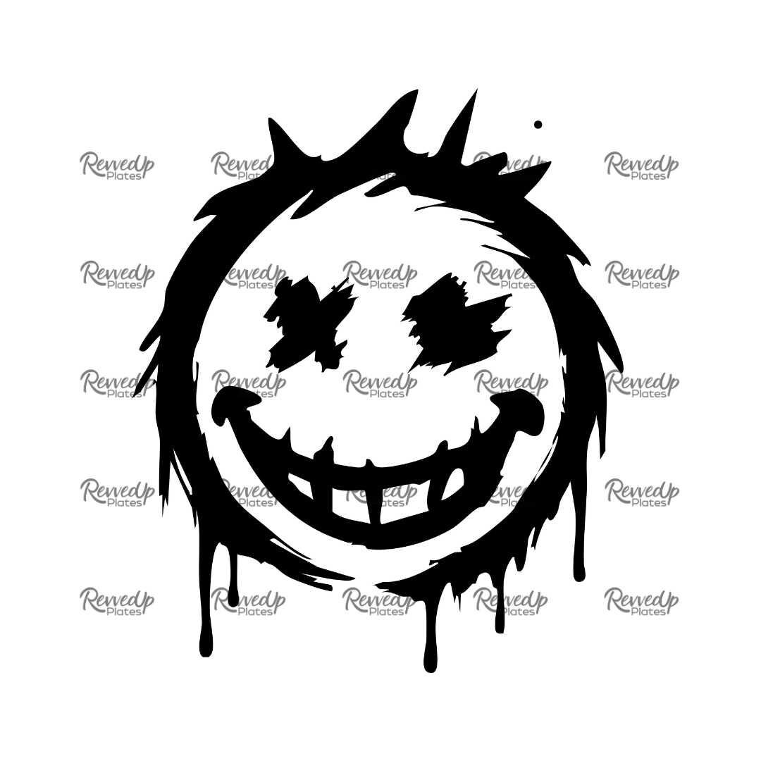 Grunge Smiley SVG | Dripping Emoji | Graffiti Face Clipart | Punk ...