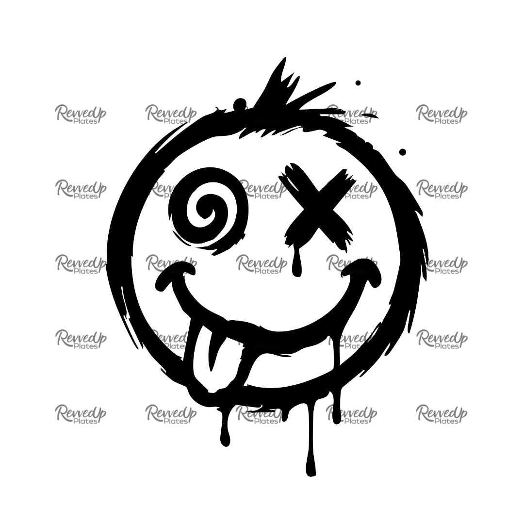 Grunge Smiley SVG | Dripping Emoji | Graffiti Face Clipart | Punk ...