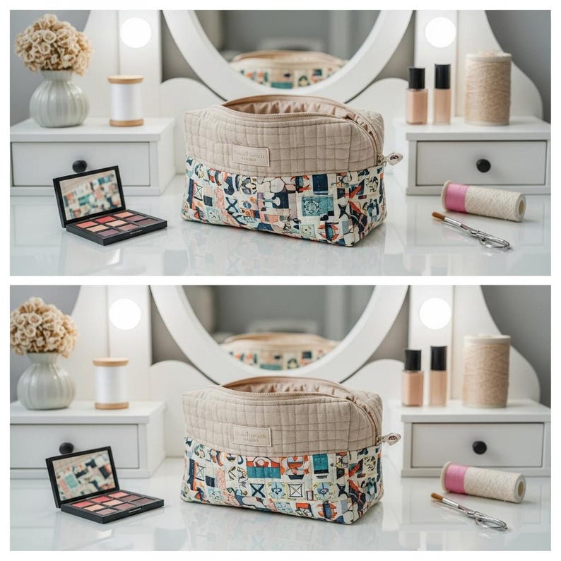 Makeup Bag Pattern PDF Sewing Tutorial - Easy Multi-compartment ...