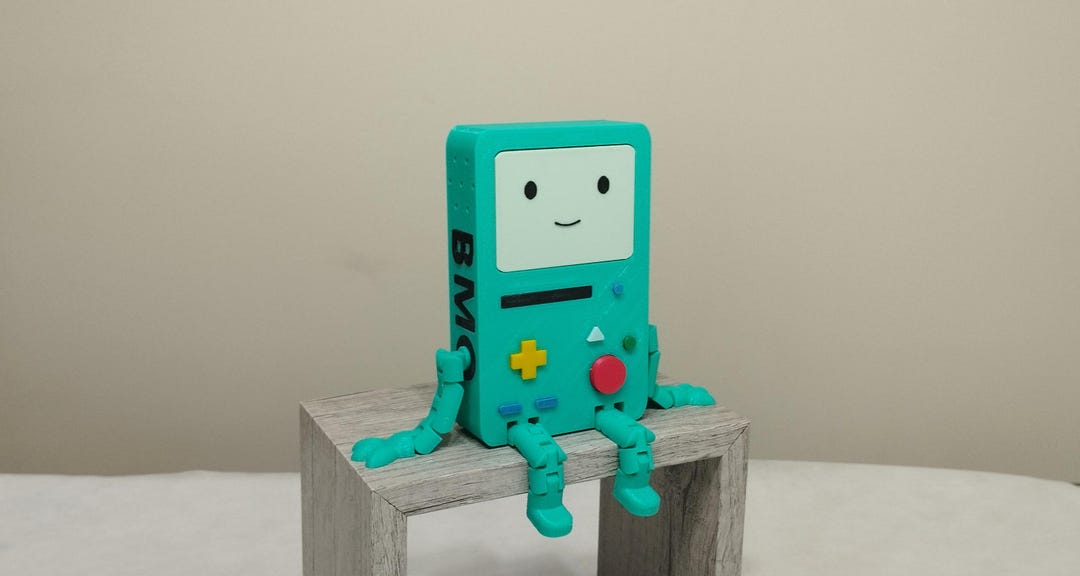 Articulated BMO Buddy - Flexi Desktop Game Boy Figurine - Kawaii Retro ...