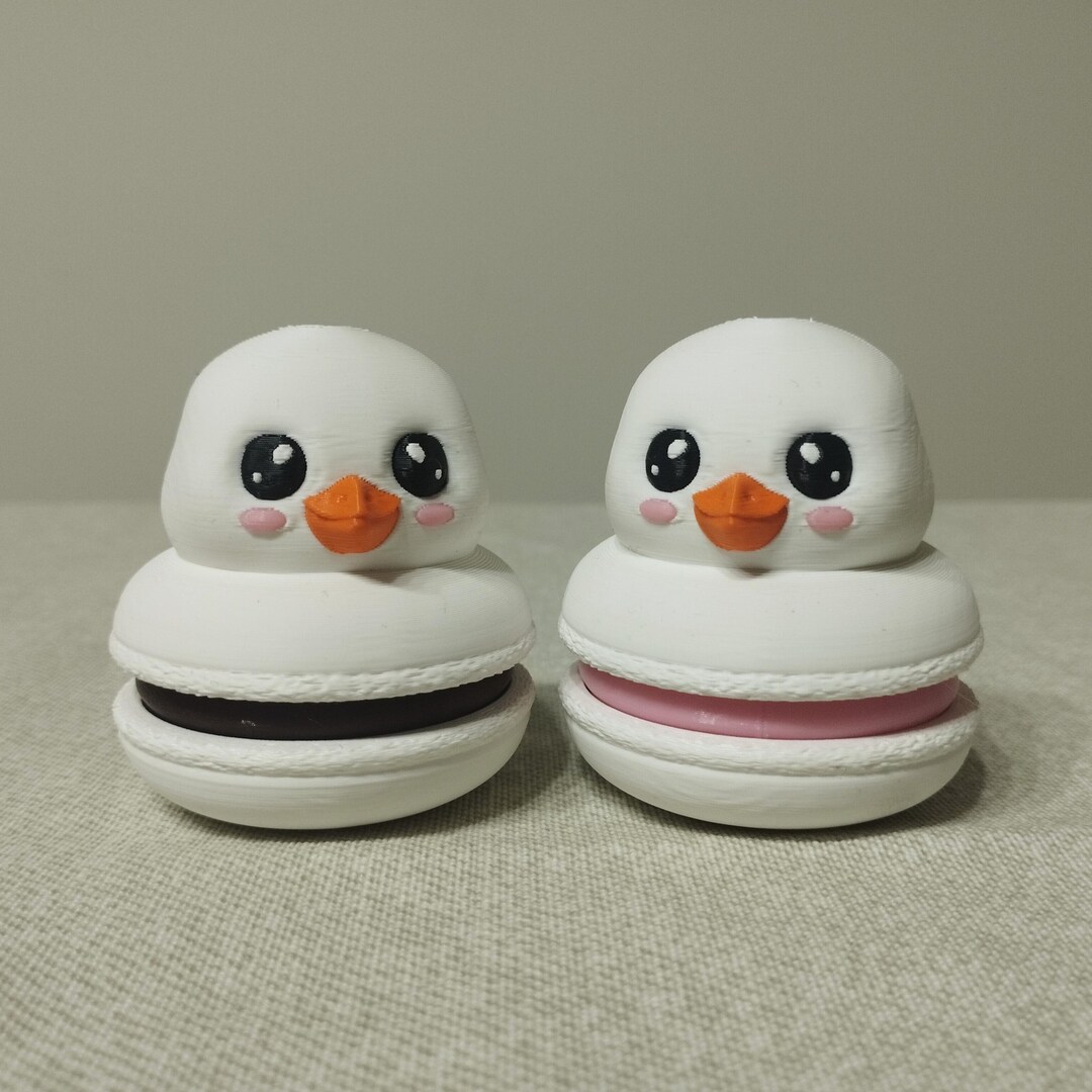 Duck Macaron Fidget Clicker – 3D Printed Kawaii Desk Toy - Etsy