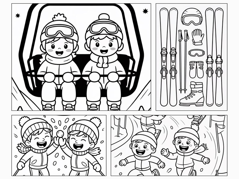 Winter Activities Bundle for Kids | Coloring Pages, Story Cards ...