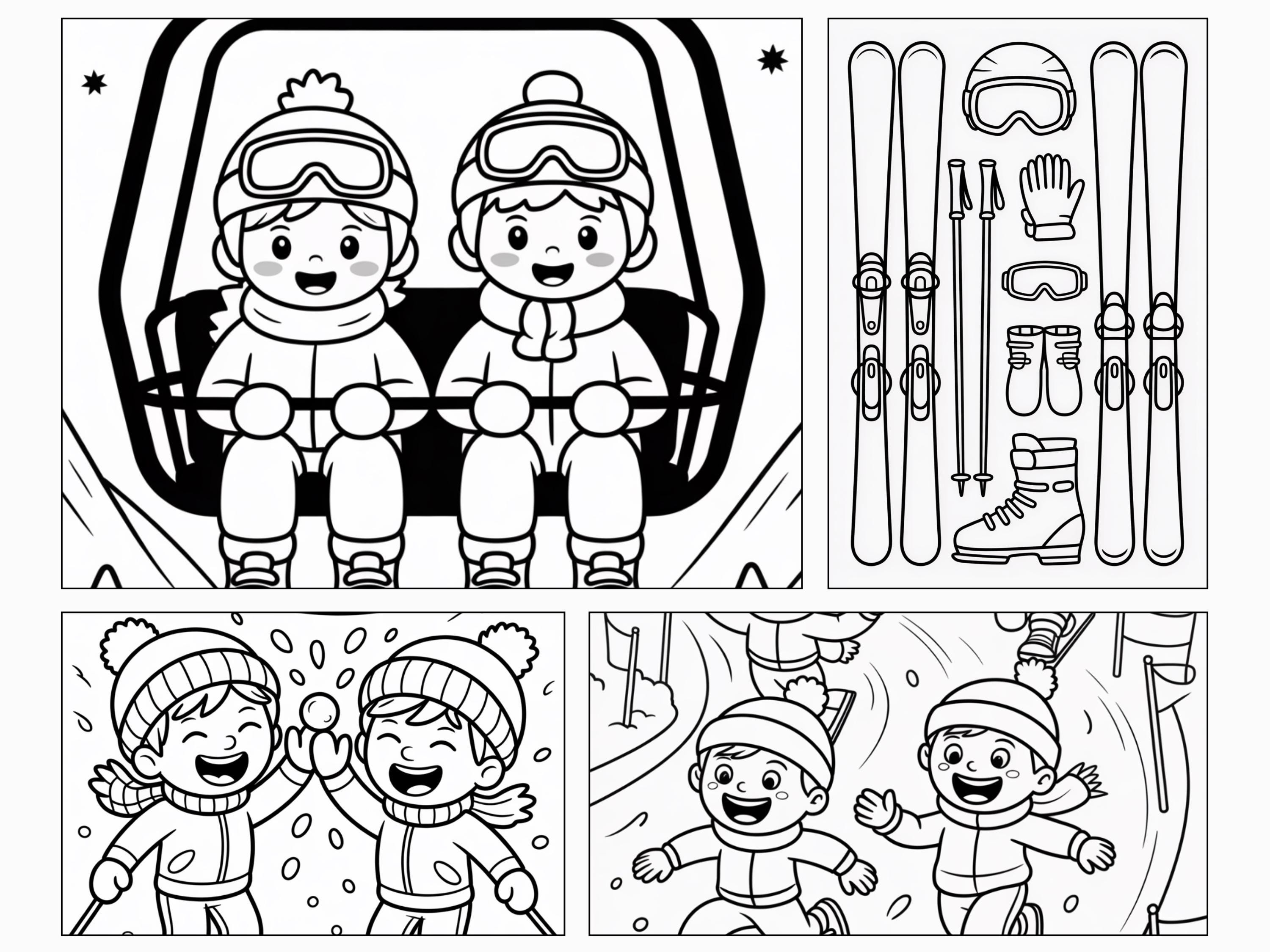 Winter Activities Bundle for Kids | Coloring Pages, Story Cards ...