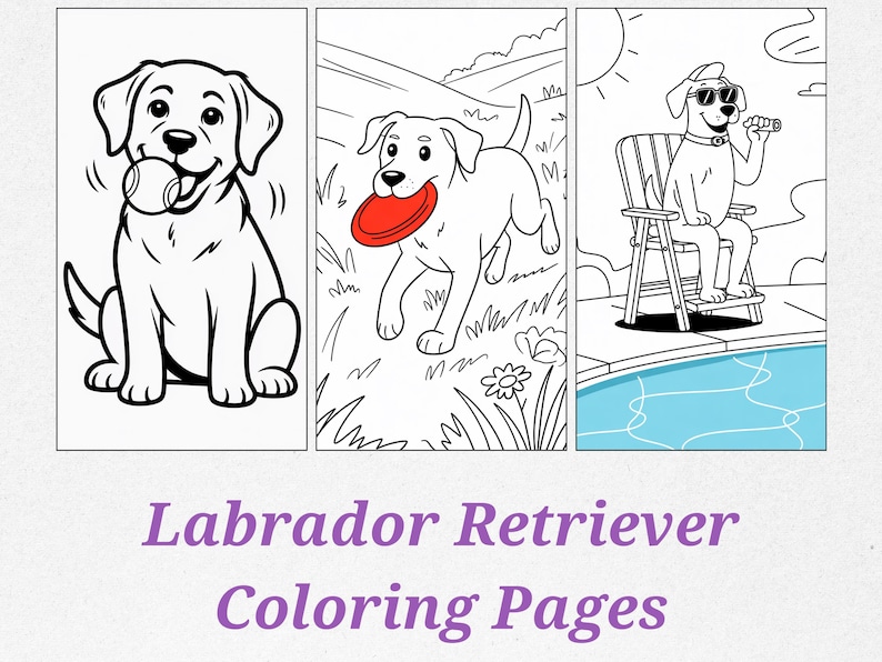50 Retriever Puppy Coloring Pages | Christmas Dog, Kids, Adults ...