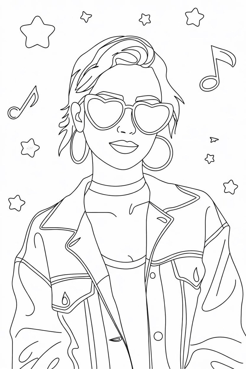 55 Baddie Coloring Pages | Fashion Girls, Sassy Women (digital Download ...