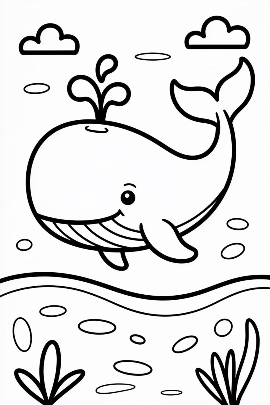 Whale Coloring Pages for Kids | 15 Ocean Animal Sheets (printable PDF ...