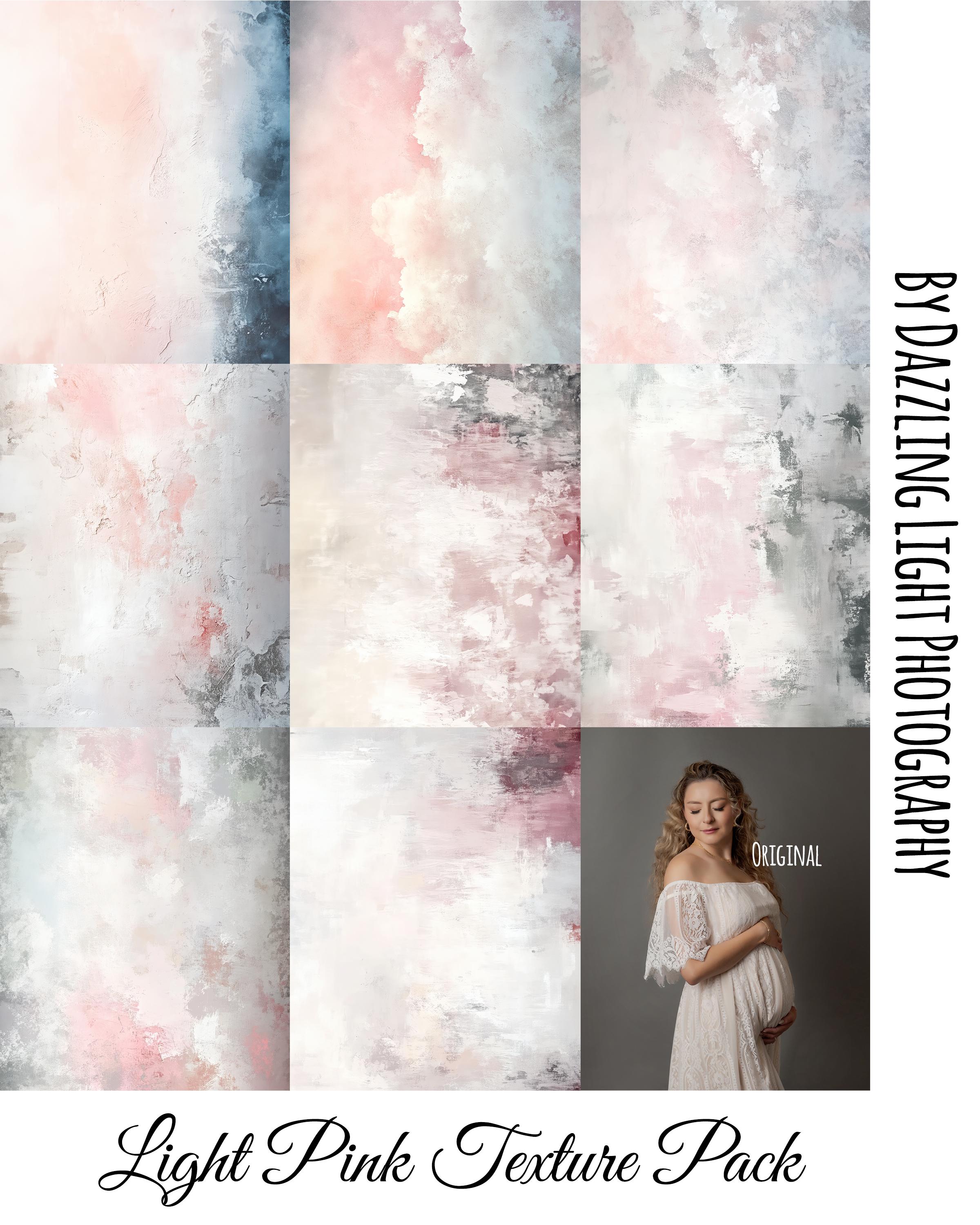 Light Pink Texture Pack Set of 8 Digital Backgrounds, Backdrop Textures ...