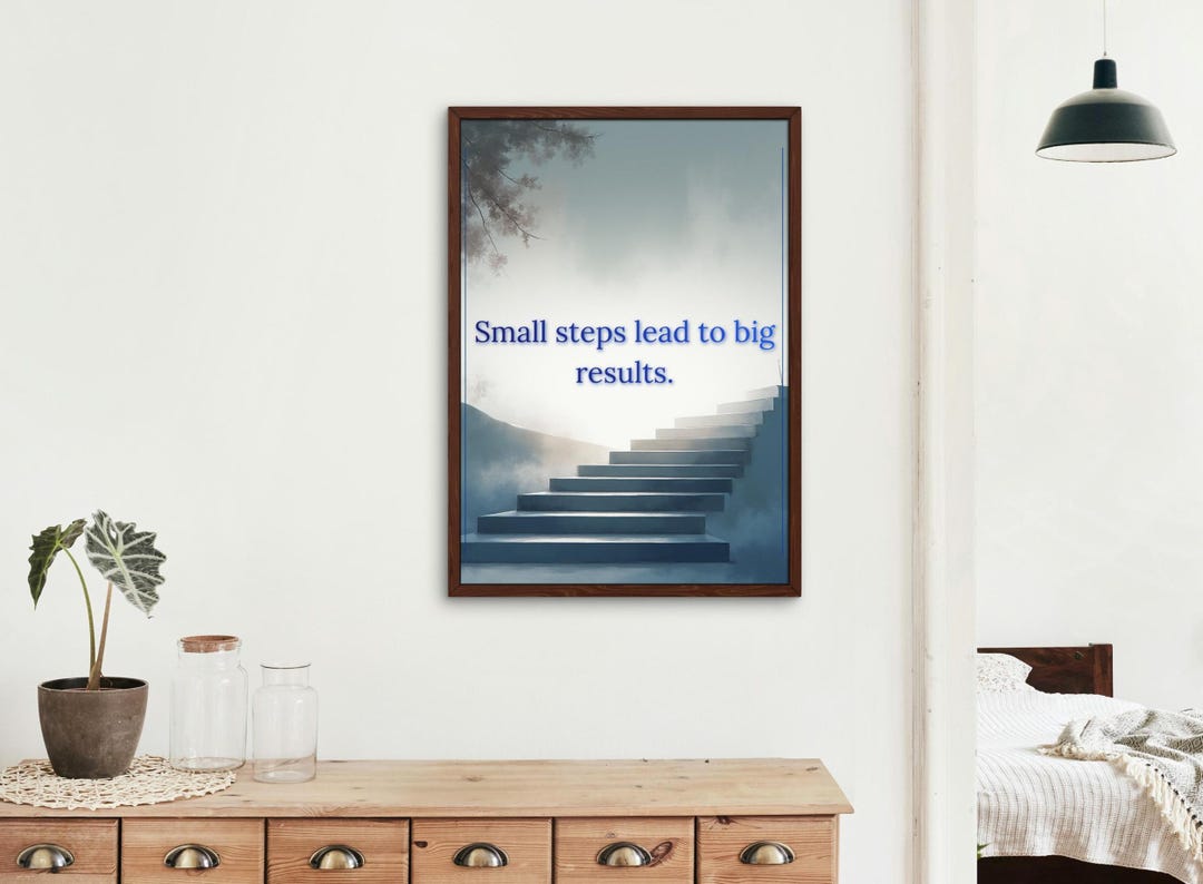 Motivational Poster With Wooden Frame – Inspirational Quote – Modern ...