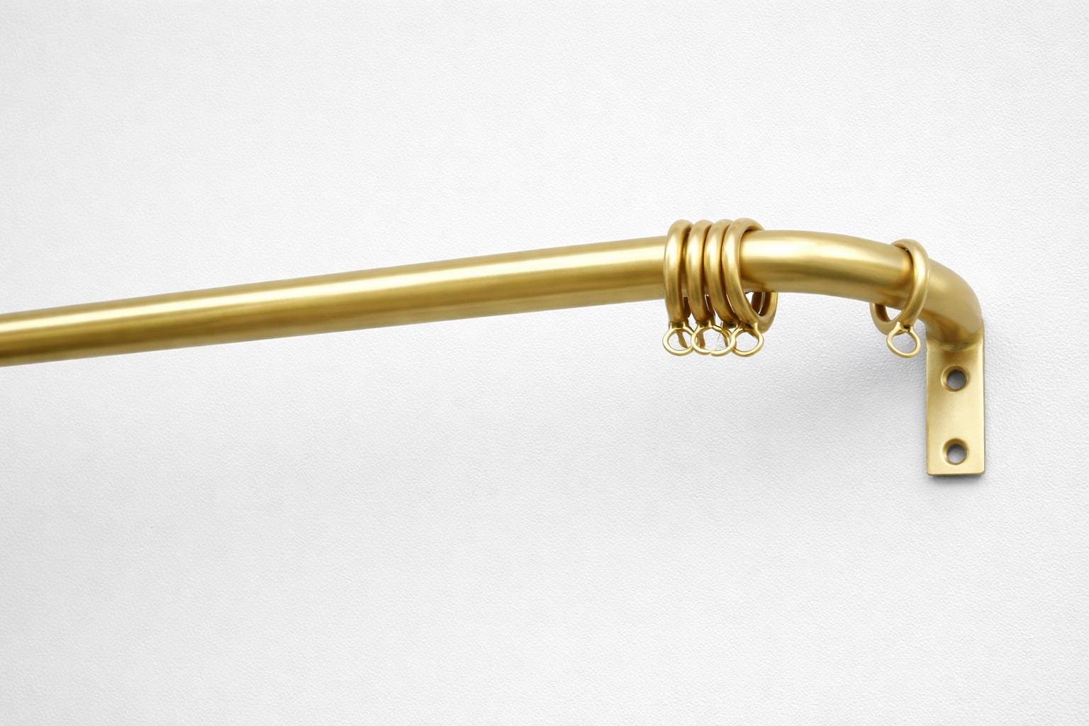 Solid Brass Curtain Rod, French Return Design, Minimalist Window ...