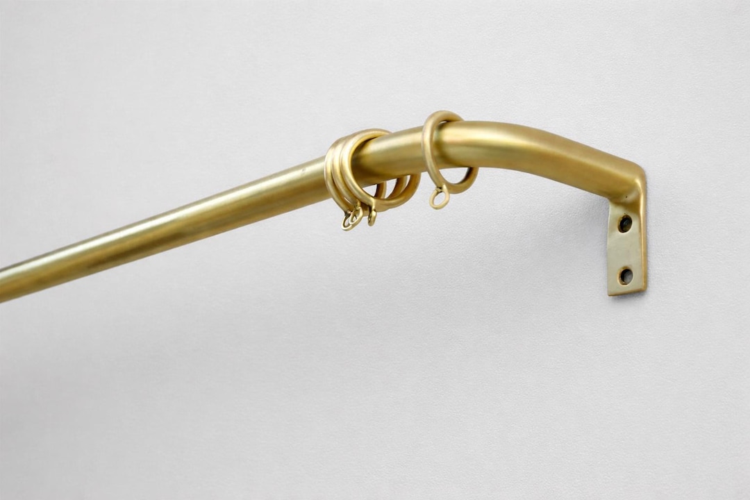 Solid Brass Curtain Rod, French Return Design, Minimalist Window ...
