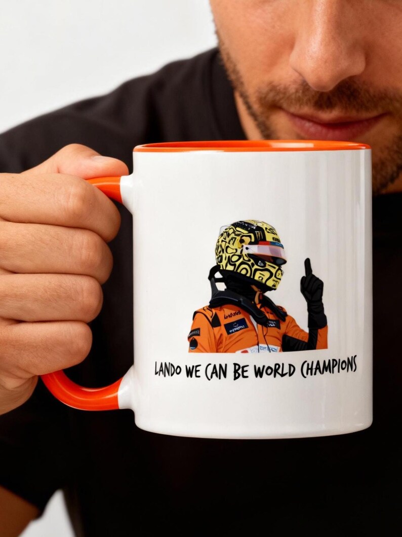 Lando Norris Mug, Mclaren, Formula 1 World Champion Mug With Color ...