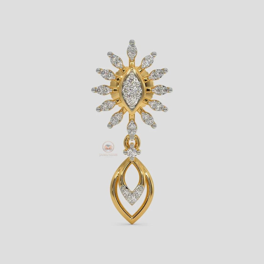 Asra Sparkling God & Diamond Drop Earrings for Women - Etsy