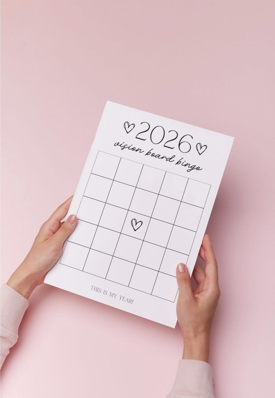 Digital 2026 Aesthetic Bingo Card Template - Etsy