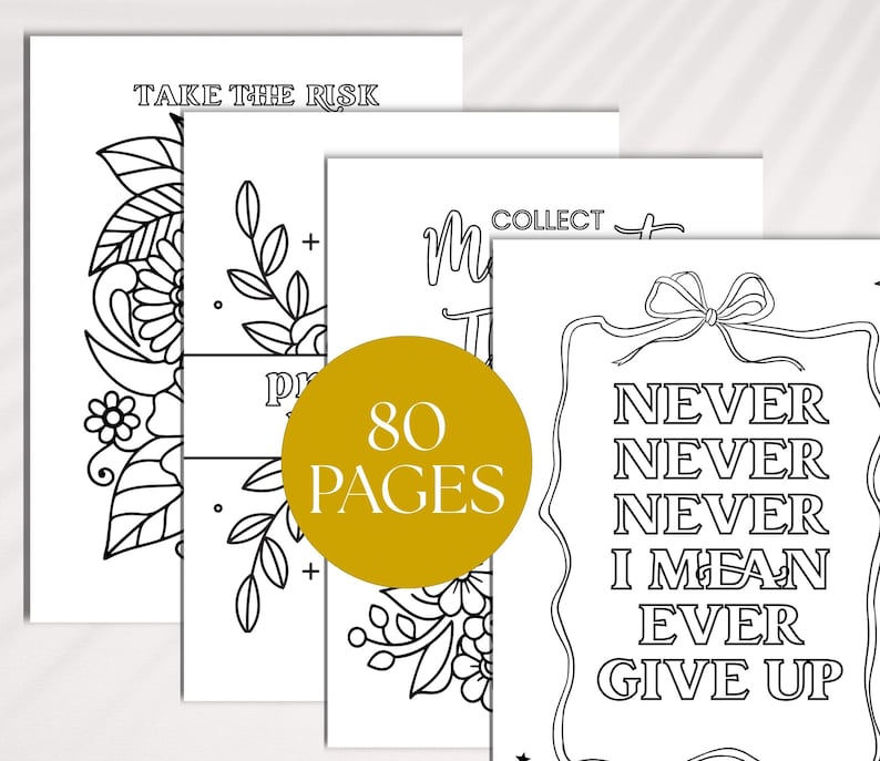 Motivational Coloring Pages for Adults, Inspirational Quotes, Printable ...