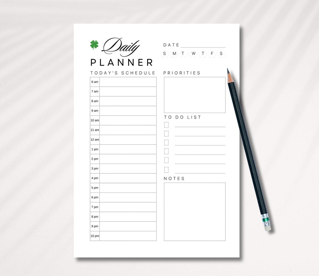 Personal Daily Planner, Printable - Etsy