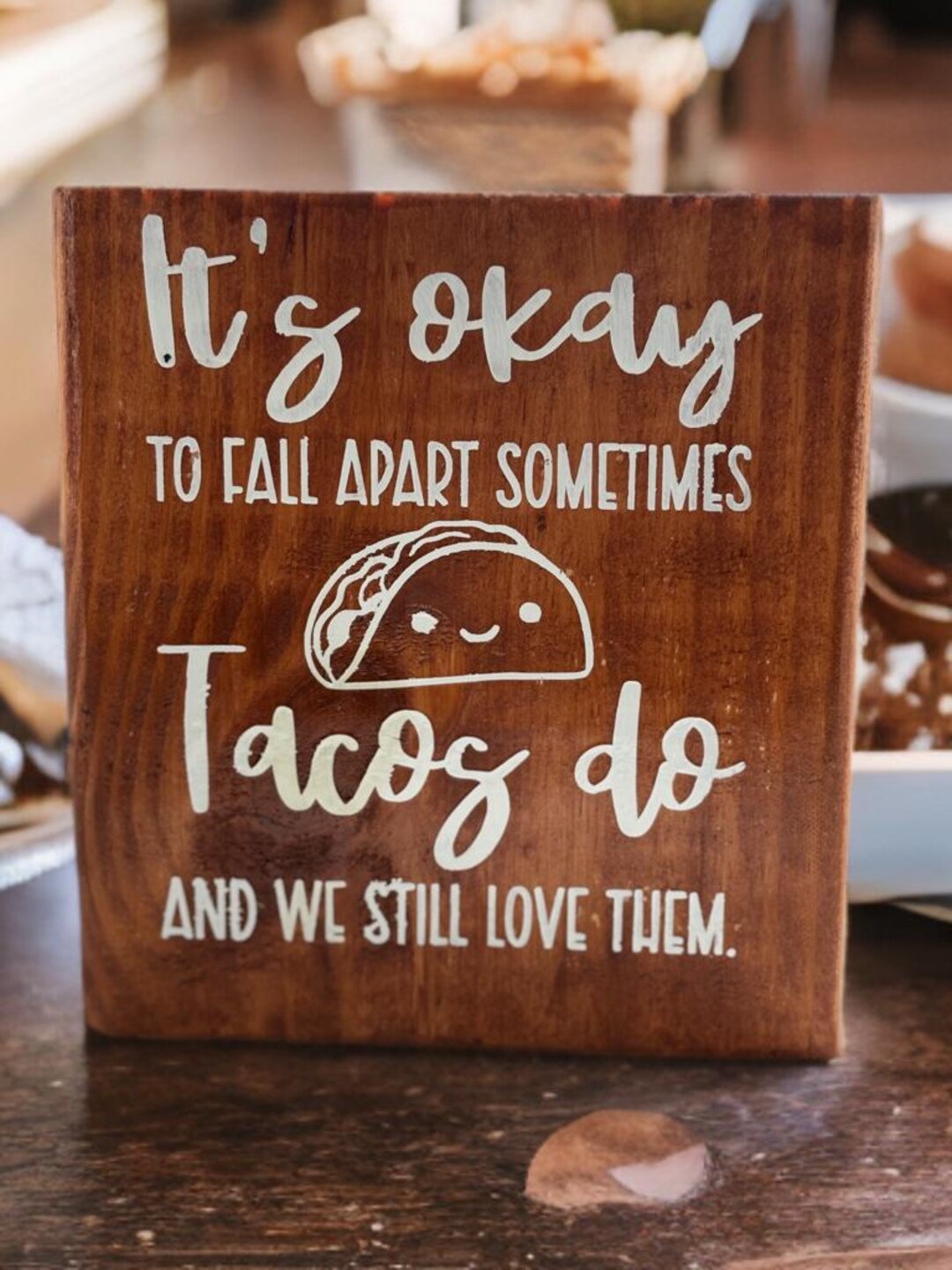 It’s Okay to Fall Apart 6.5 Inch Shelf Sign - Etsy