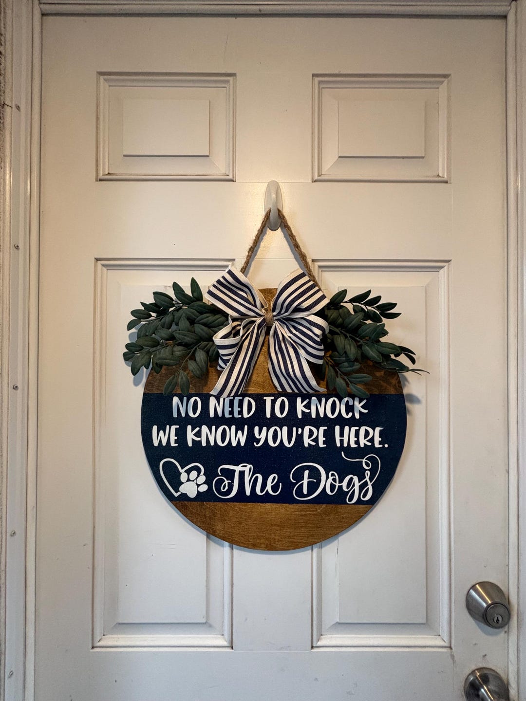 No Need to Knock 16 Inch Wood Round Door Sign - Etsy