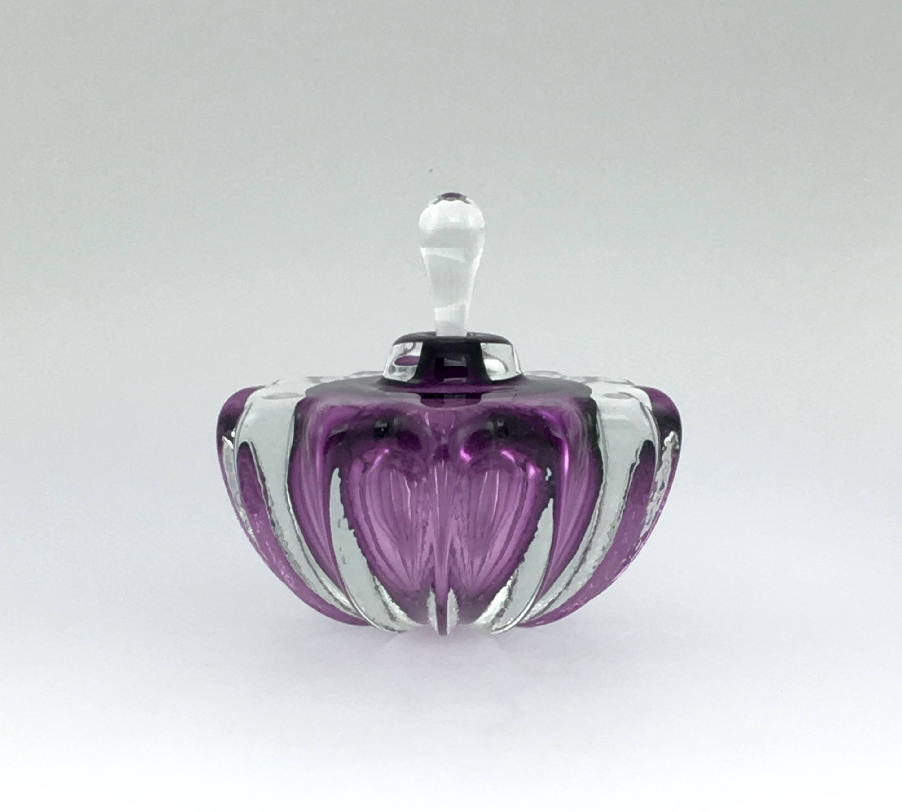 SPECIAL Hand Blown Glass Perfume Bottle - Purple #1 Optic by Jonathan ...