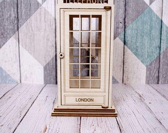Laser Cut Wooden British Telephone Box - SVG File (digital Downloads ...